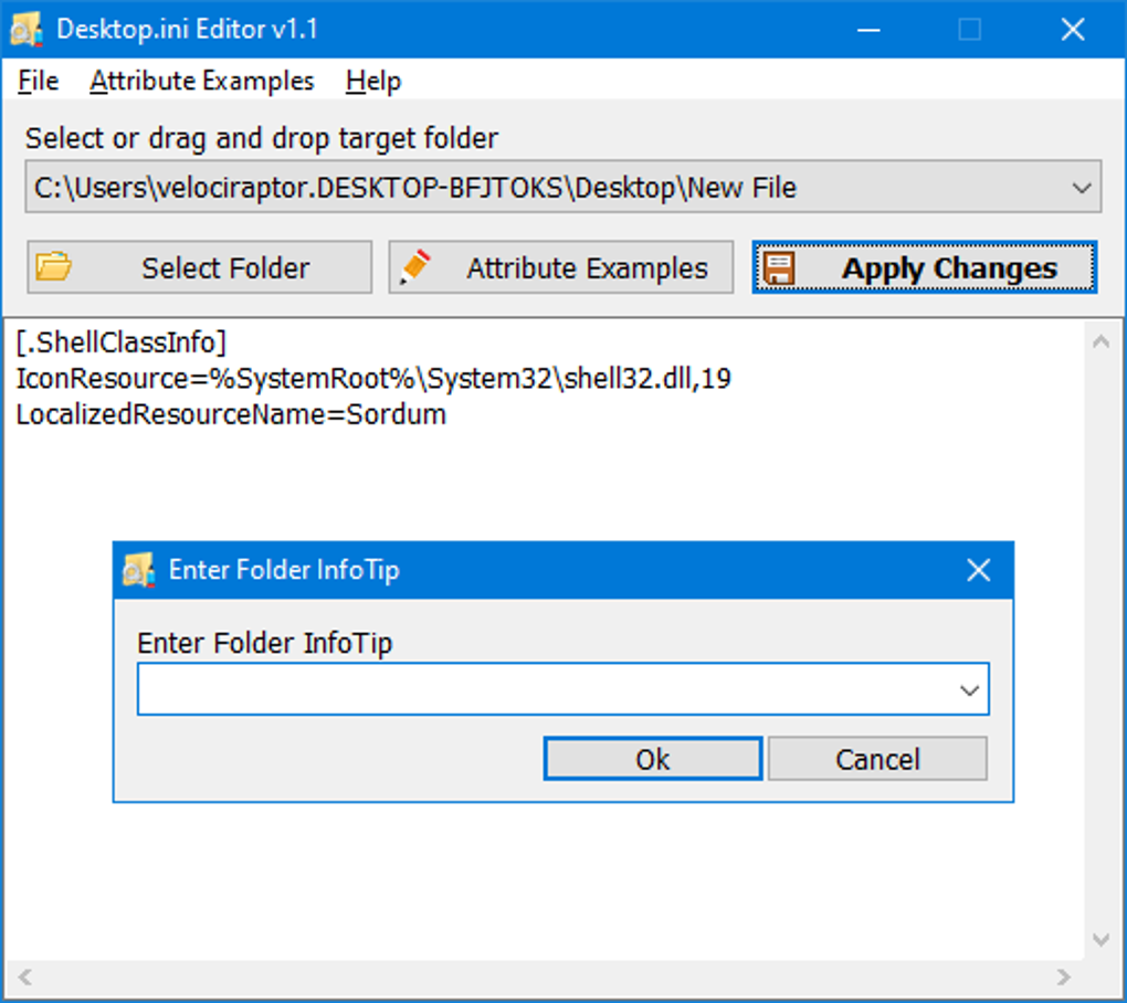 Desktop.ini Editor - 無料・ダウンロード